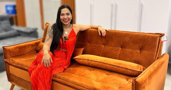 Sofá Cama Sofia Reclinável 2m - Terracota