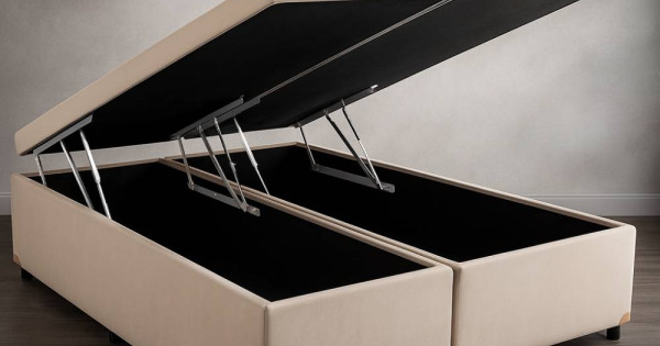 Base Box QUEEN Bau Bipartido - 158 - Bege