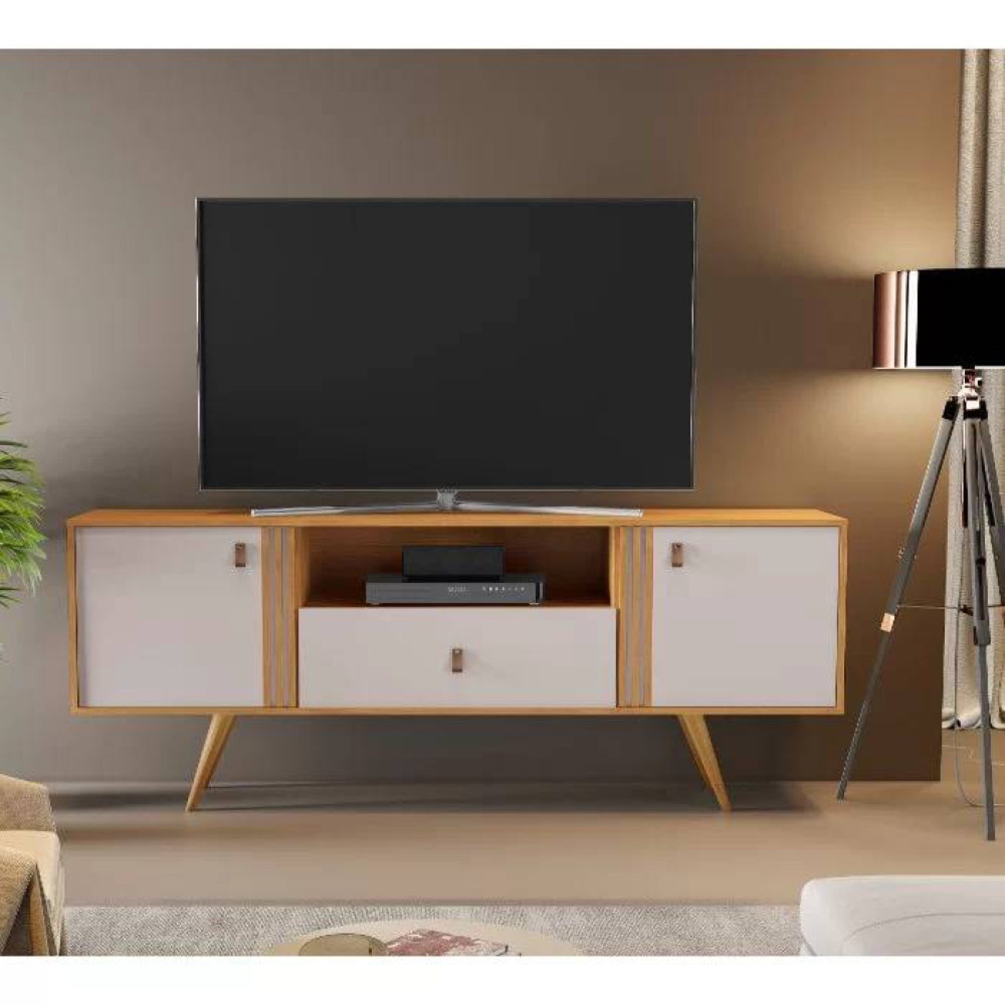 Rack Sublime para TV até 70'' - Cinamomo/Off White