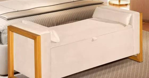 Recamier Baú Imperial Queen 150cm - Bege