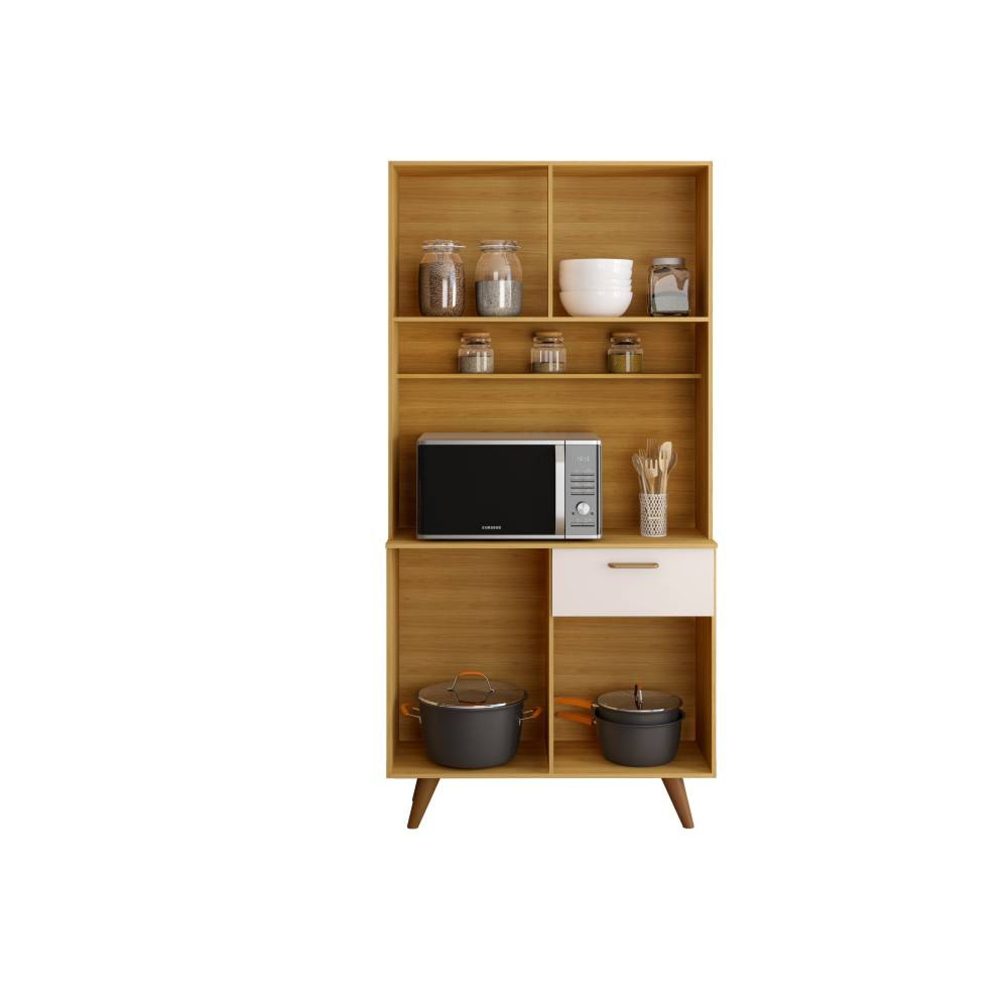 Kit Cozinha Compacta Izis- Freijo/Off White