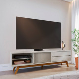 Rack Bancada Veneza para Tvs até 75" - Off White Matte