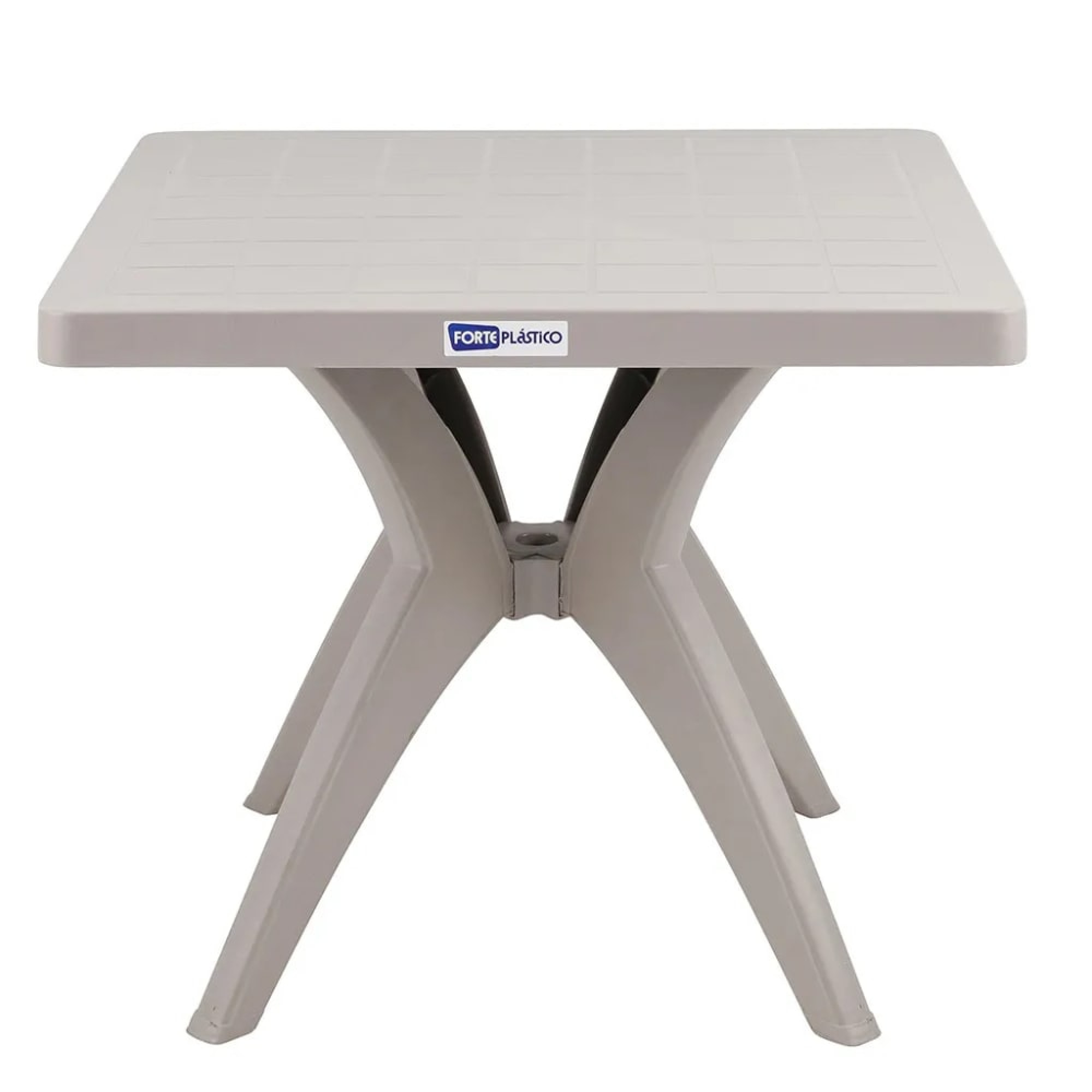 Mesa Plástico Quadrada Nature - Bege Natural