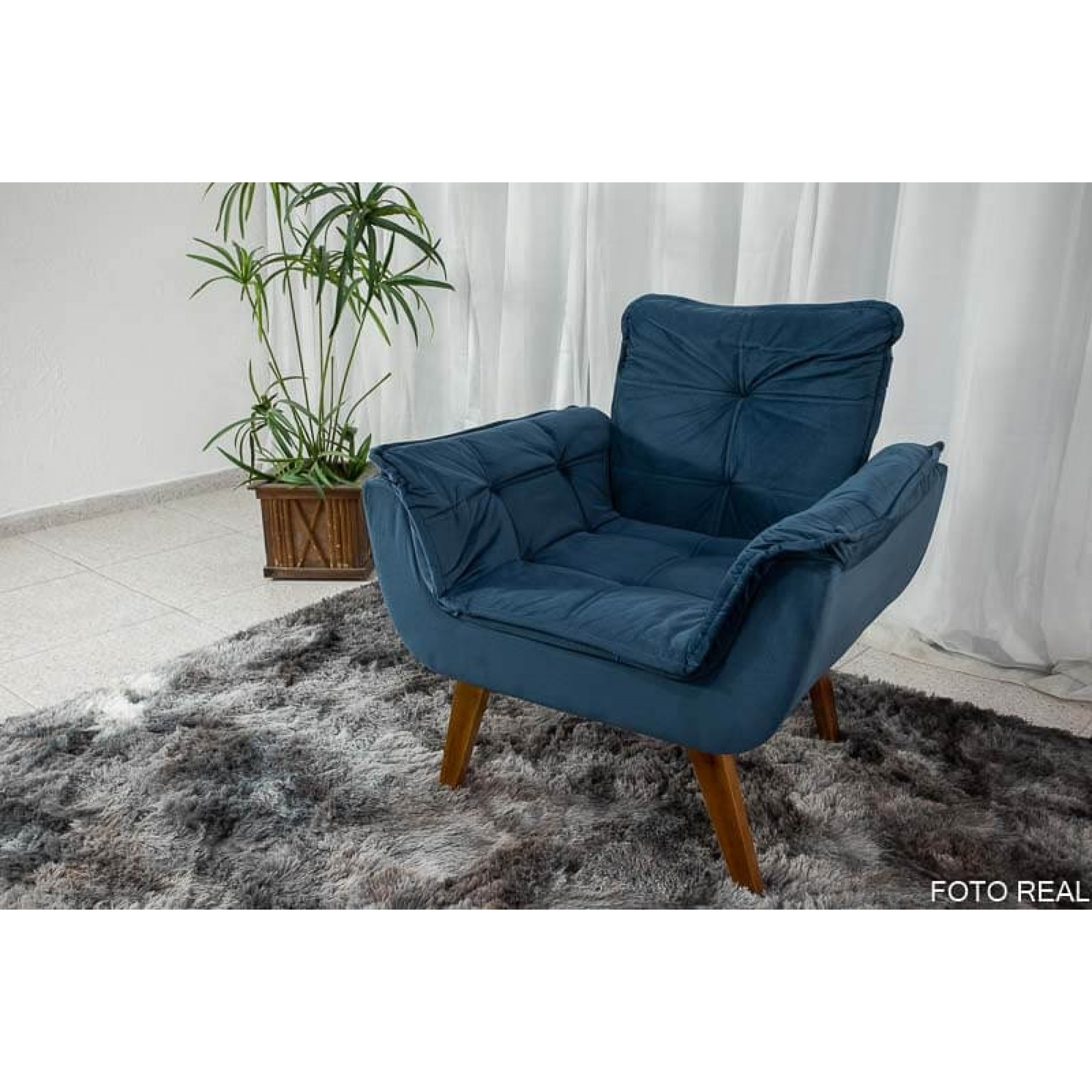 Poltrona Bella Decorativa - Azul