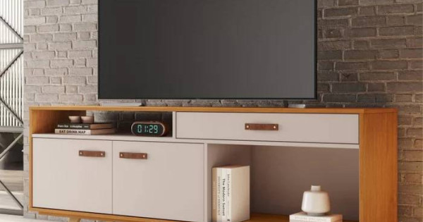 Rack Impar para TV até 65'' - Cinamomo/Off White