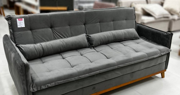 Sofá Cama Sofia Reclinável 2m - Cinza