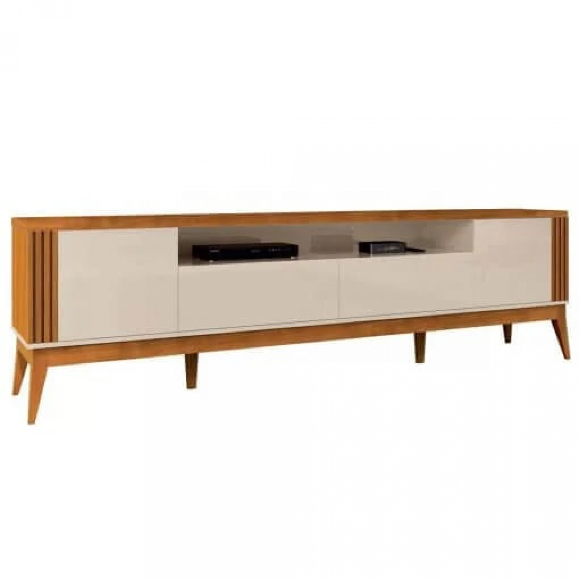 Rack Morgan para TVs até 75" - EDN Móveis - Cedro / Off White